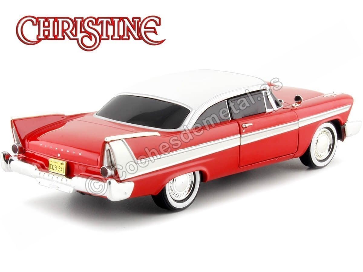 Greenlight 1: 24 Hollywood - Christine - 1958 Plymouth Fury Evil Version (Blacked Out Windows) 84082 Red