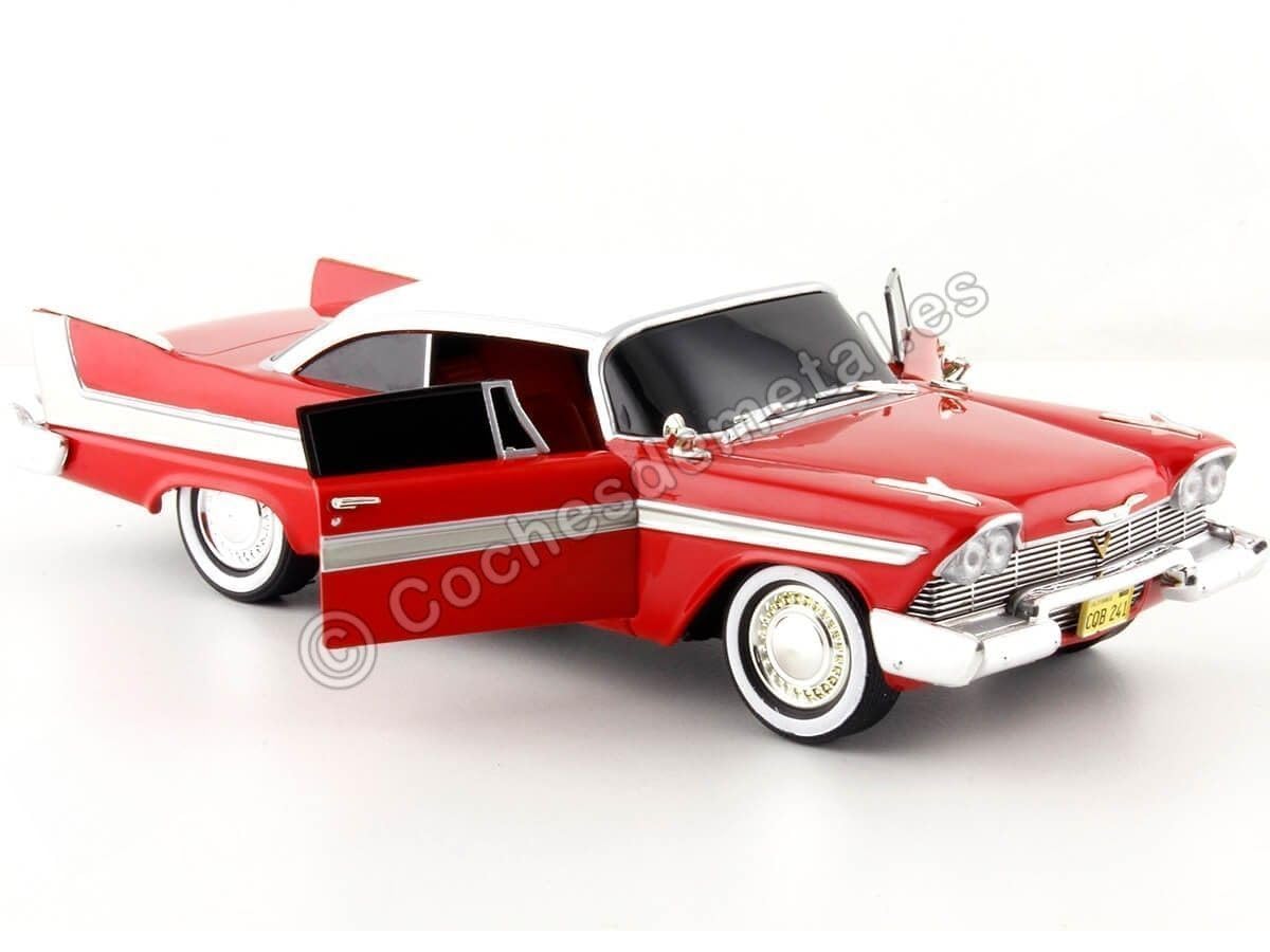 Greenlight 1: 24 Hollywood - Christine - 1958 Plymouth Fury Evil Version (Blacked Out Windows) 84082 Red