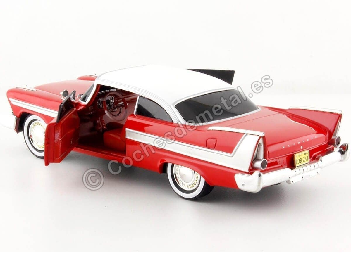 Greenlight 1: 24 Hollywood - Christine - 1958 Plymouth Fury Evil Version (Blacked Out Windows) 84082 Red
