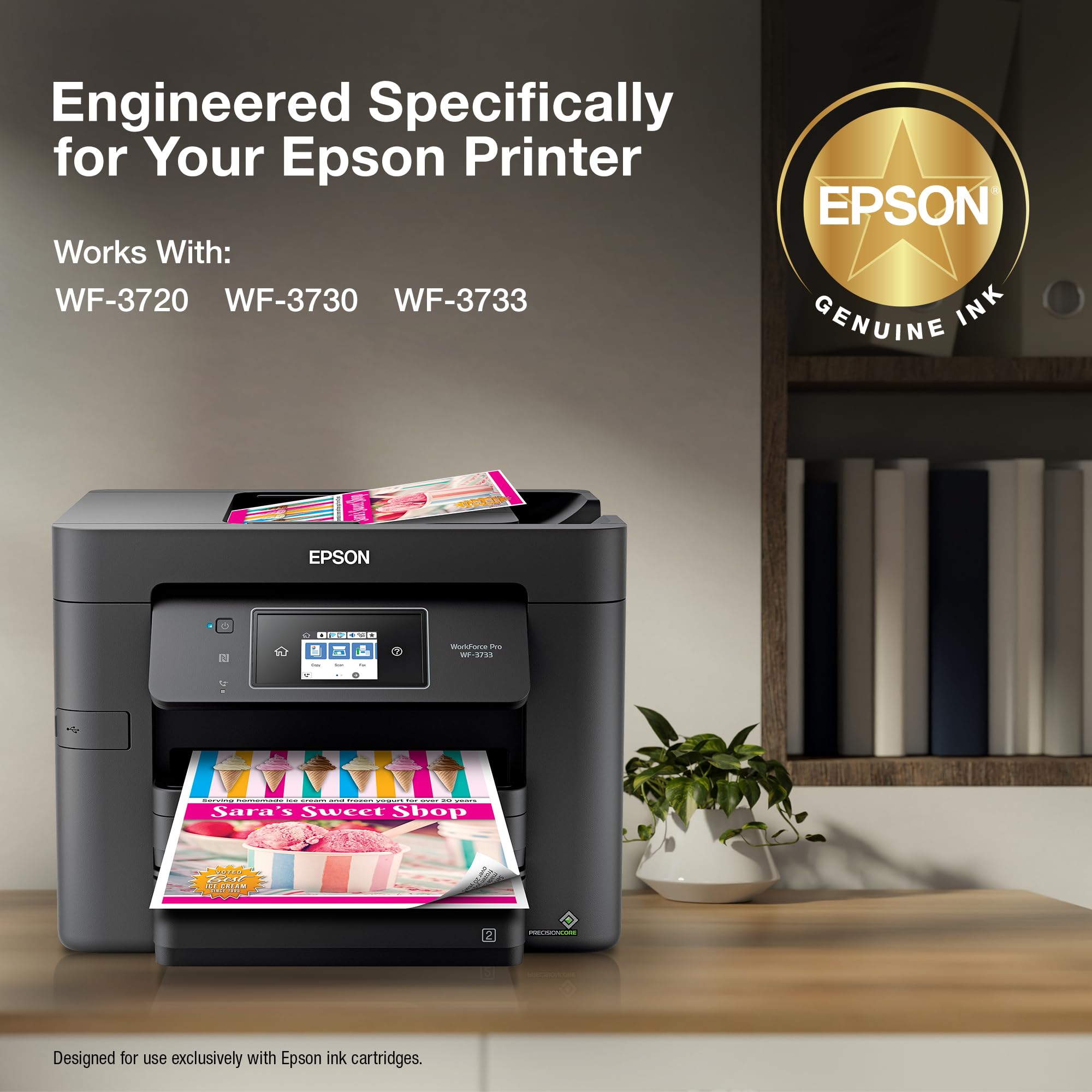 EPSON T702 DURABrite Ultra -Ink Standard Capacity Black -Cartridge (T702120-S) for select Epson WorkForce Pro Printers