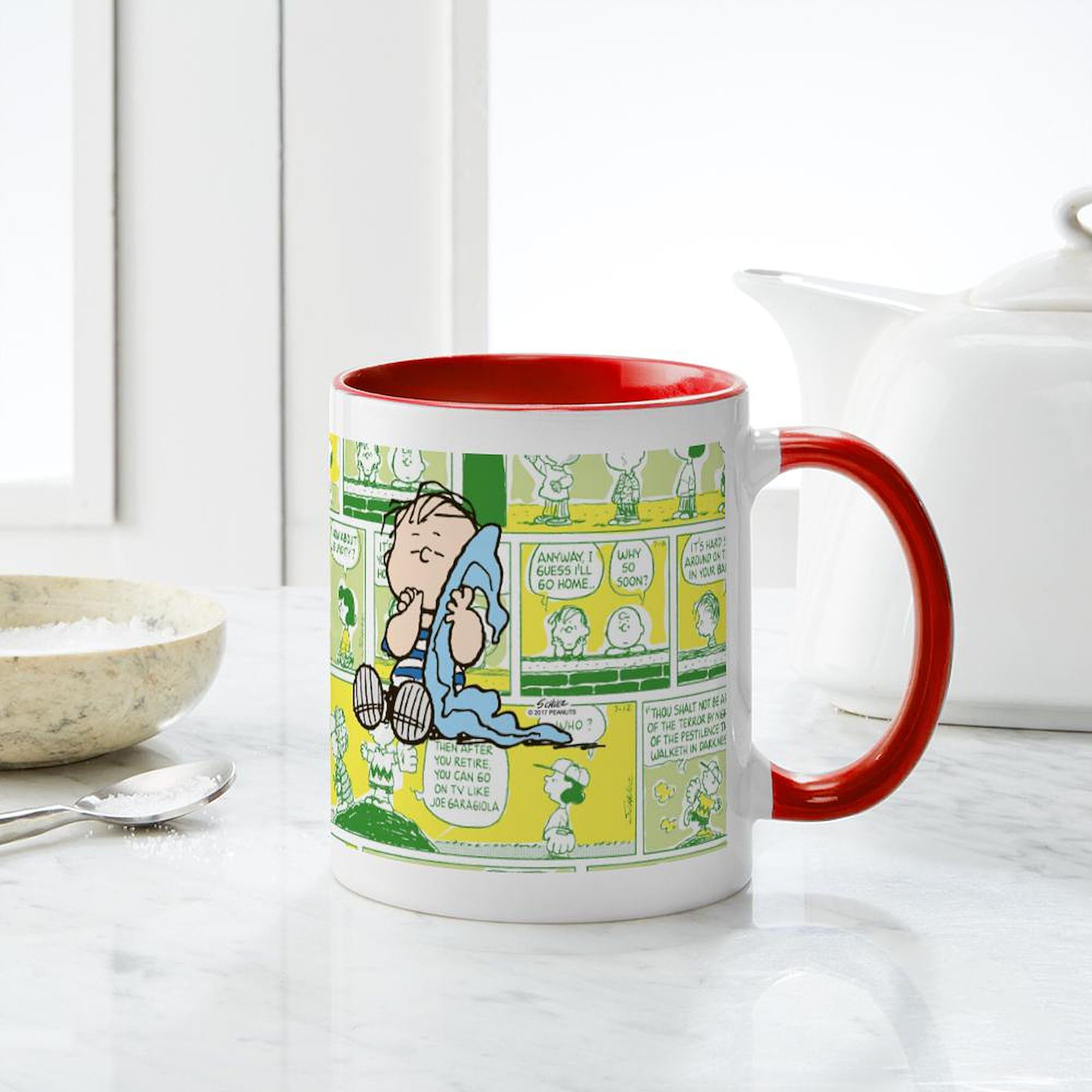 CafePress Peanuts Linus Comic Strip Ceramic Coffee Mug, Tea Cup 11 oz