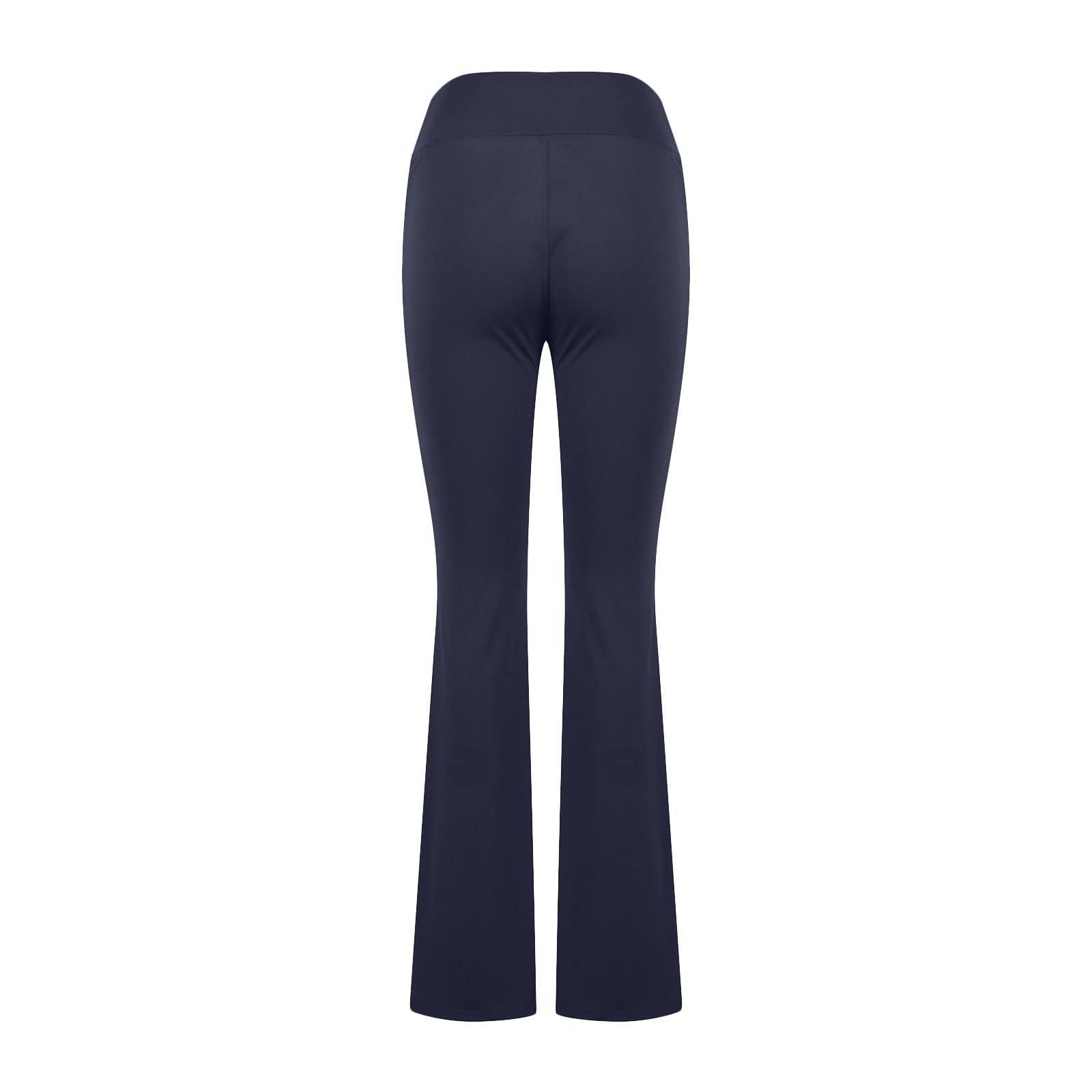 Crossover Flare Leggings for Women High Waist V Cross Bootcut Bell Bottoms Workout Flared Yoga Pants with Pockets Crazy CRZ Navy L