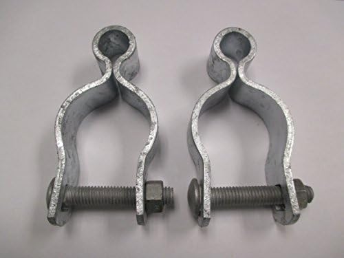 Female Gate Hinge - Galvanized, High Corrosion Resistance, Long Life Span - Perfect for Chain Link Fence and Chan Link Gate Harware - 2 Per Pack - Includes Required Carriage Bolt (1-3/8")
