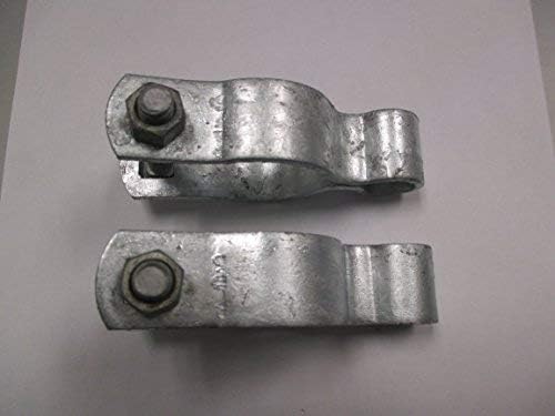 Female Gate Hinge - Galvanized, High Corrosion Resistance, Long Life Span - Perfect for Chain Link Fence and Chan Link Gate Harware - 2 Per Pack - Includes Required Carriage Bolt (1-3/8")