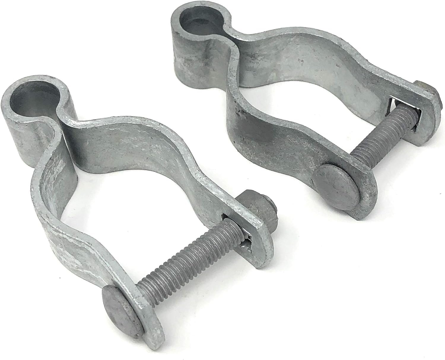 Female Gate Hinge - Galvanized, High Corrosion Resistance, Long Life Span - Perfect for Chain Link Fence and Chan Link Gate Harware - 2 Per Pack - Includes Required Carriage Bolt (1-3/8")
