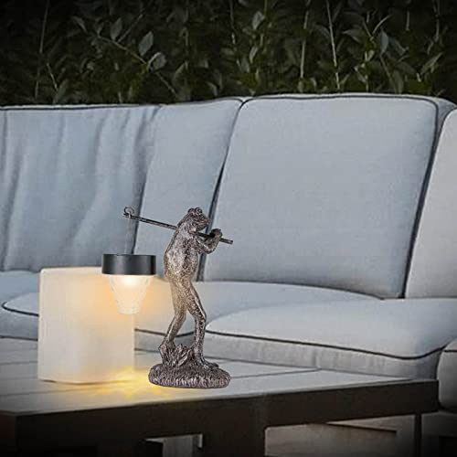 Garden Frog Statues Outdoor Decor with Waterproof Solar Frog Figurine Lights for Patio Yard Lawn Outdoor Decorations 6.6"