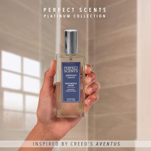 Perfect Scents Fragrances | Inspired by Creed’s Aventus | Platinum Collection | Patchouli Musk | Men’s Eau de Parfum | CLEAN, Vegan, Paraben & Phthalate Free | Never Tested on Animals | 3.4 Fl Oz