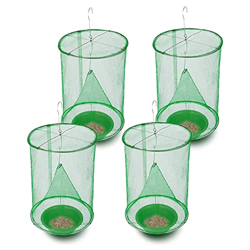 SENGTONG 4 Pack Fly Outdoor Hanging,Ranch Fly,Fly for Outdoor Garden,Farm, Yard Sticky Window Fly (A, One Size)