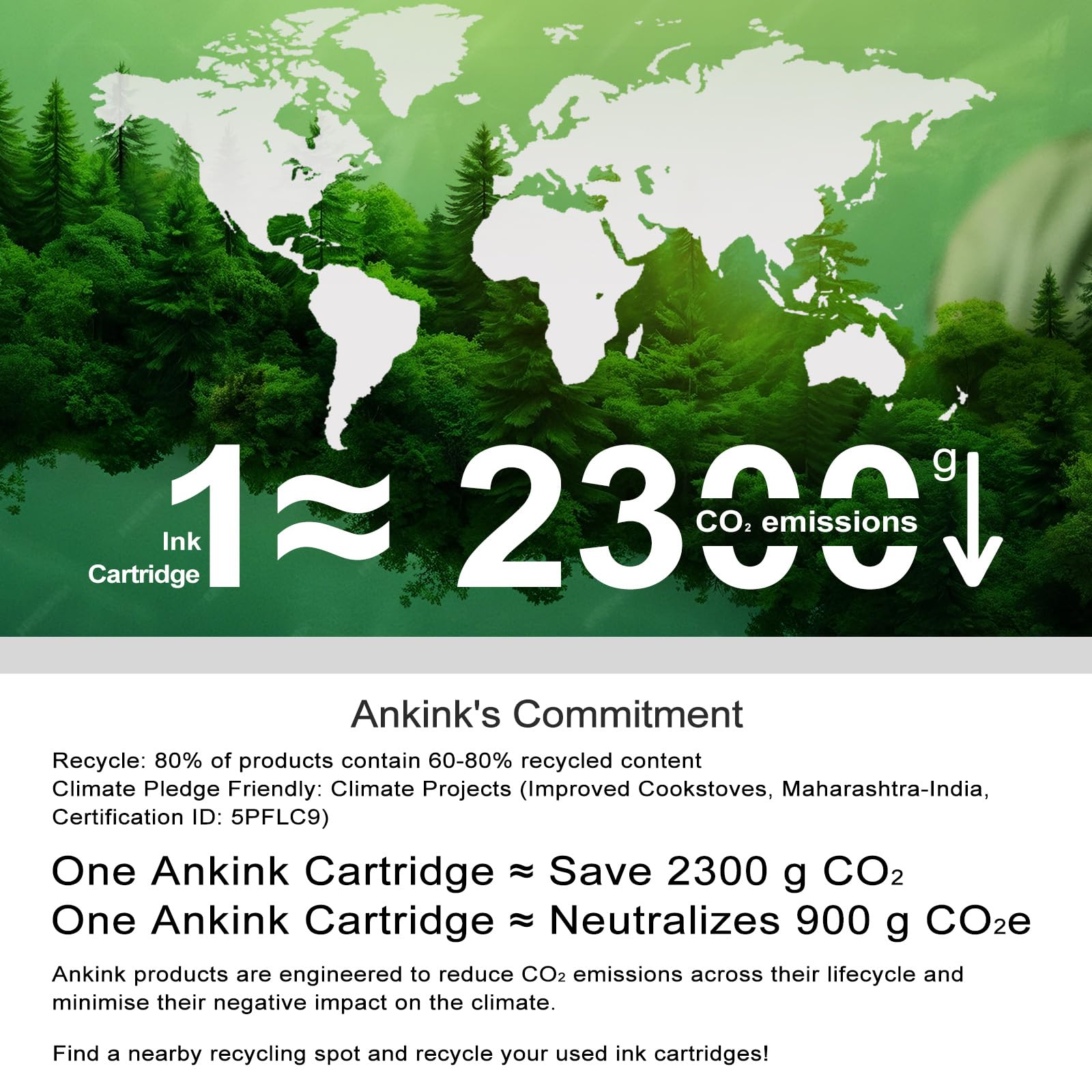 Ankink Higher Yield 63XL Black Ink Cartridges 2 Pack Replacement for HP Ink 63 XL for Officejet 3830 4650 4652 4655 5200 5252 5255 5258 Envy 4520 4512 Deskjet 1112 2132 3630 3632 Printer HP63 HP63xl