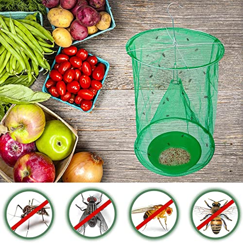 SENGTONG 4 Pack Fly Outdoor Hanging,Ranch Fly,Fly for Outdoor Garden,Farm, Yard Sticky Window Fly (A, One Size)