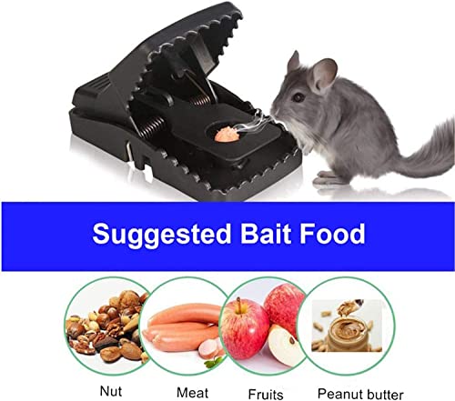 Mouse Trap,Reusable Mice Trap for House Hands-Free Quick Kill Small Rat Traps Indoor Outdoor Effective Sanitary Safe Mousetrap Catcher for Family and Pet