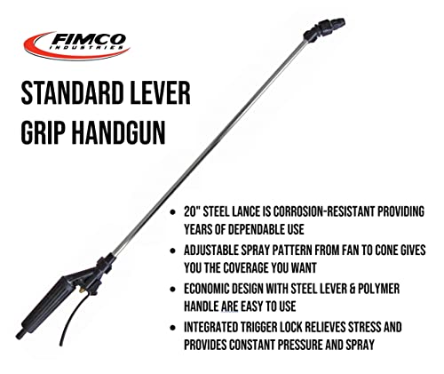 FIMCO 5302318 15 Gallon ATV Sprayer; UV Resistant Polymer Tank, 2.4 GPM High Flo Pump, Steel 2 Nozzle Spraying Boom, Teejet Tips & Lever Grip Handgun