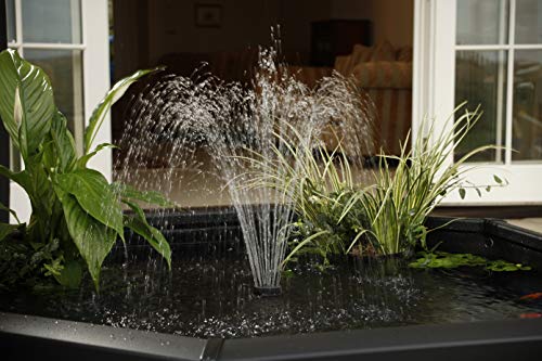 Pennington Aquagarden, Complete Raised Window Pond Kit - Octagon, Water Feature Pool, Includes Inpond 5 in 1 300 Pond & Water Pump with UV Clarifier, 106 Gallon Decking Pond, Three Fountain Displays,