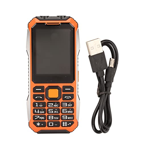 ciciglow 2G Seniors Cell Phone Dual SIM Big Button 2.4in HD Screen, 6800mAh Long Battery Life, Unlocked for Seniors (Orange)