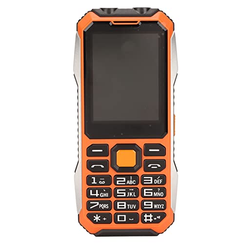ciciglow 2G Seniors Cell Phone Dual SIM Big Button 2.4in HD Screen, 6800mAh Long Battery Life, Unlocked for Seniors (Orange)