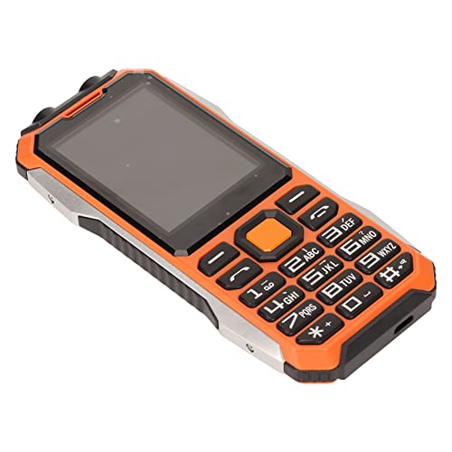 ciciglow 2G Seniors Cell Phone Dual SIM Big Button 2.4in HD Screen, 6800mAh Long Battery Life, Unlocked for Seniors (Orange)