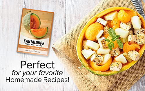 Cantaloupe Seeds for Planting - Hales Best Jumbo Heirloom, Non-GMO Vegetable Variety- 1 Gram Approx 45 Seeds Great for Summer Melon Gardens by Gardeners Basics