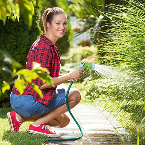 Relaxdays 10025637 Garden Pro, 8 Modes, Lockable Trigger Flow, 1/2β Connector, Hand Water Spray Gun, Multi-Coloured, Multicoloured