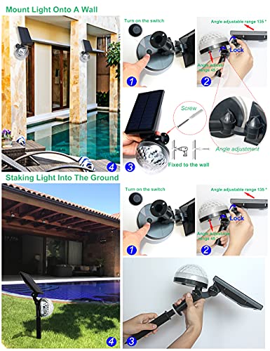 LED CONCEPT Solar Pathway Light RGB Outdoor, Solar Colorful Garden Lights, Waterproof Solar Powered Landscape Light for Walkway, Garden, Patio, Lawn, Yard(LC-Pathway Light-01)