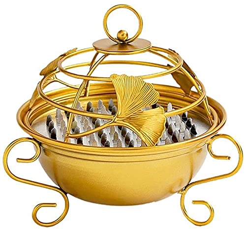 XJXJ Mosquito Coil Holder | Metal Incense Burner | Portable Insect Repellent | Home Garden Fragrance Aromatherapy | Includes Lid and Handle