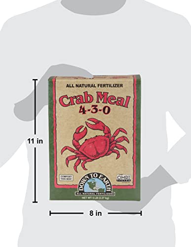 Down to Earth Organic Crab Meal Fertilizer Mix 4-3-0, 5 lb