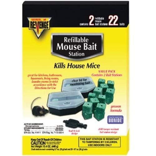 Bonide Products-Revenge Revenge Mouse Bait Station Refillable 22 Pack 48112