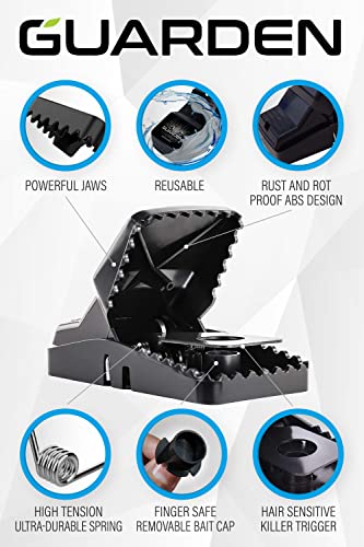 Rat Traps That Work (6 Pack) - Easy to Bait and Set, Rat Traps Indoor for Home, Large Rat Trap Outdoor - Trampas para Ratones/Trampas para Ratas - Forget Electric Traps, Choose Snap Traps for Rats