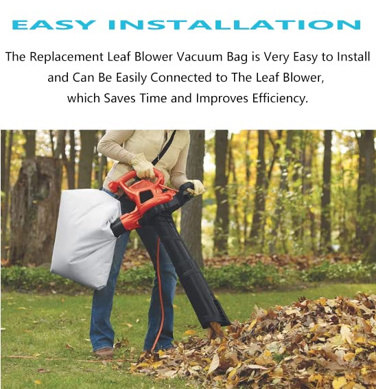 530095564 Vacuum Bag Leaf Blower Vacuum Zippered Bottom Dump Bag ​- for CRAFTSMAN / WEED EATER / MCCULLOCH / POULAN 530095599