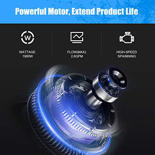 WHOLESUN ๐๐๐๐๐๐๐ ๐ท๐๐๐๐๐๐๐ ๐พ๐๐๐๐๐, 1900W High Power Washer with ๐ญ.๐ณ๐ญ ๐๐ฃ๐ Motor with Hose Reel, Self Assembled, Rotatable Iron Spray Lance for Patio/Garden/Car(Blue)