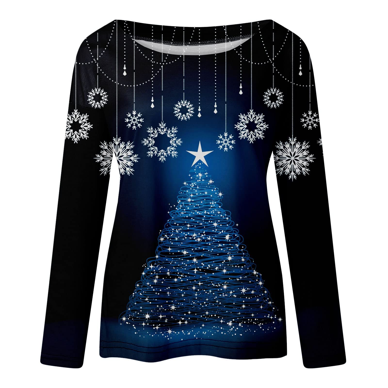 christmas sweatshirts for women fall shacket plaid tree striped splicing santa claus ugly christmas pleated tiered ruffle flowy pleated zip up drawstring tunic shirt blouse tops western outfit