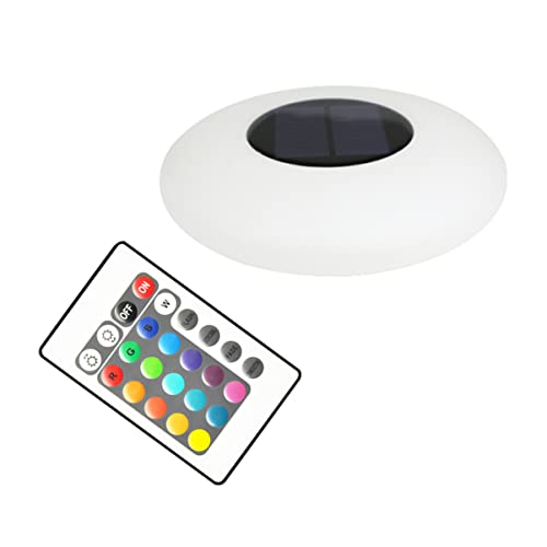 Uonlytech 2pcs Swimming Birthday Landscape Decor Lights Dish Size Decorative Valentines Light Pool Night Garden Day Pond Shape Solar Party Supplies Powered Toys Wedding Control Bath Outdoor