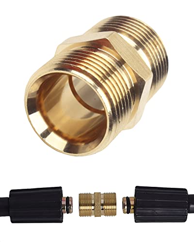 Pressure Washer Quick Connect Adapter - M22 Adapter Pressure Washer Hose Connector Kit - Brass Hose Quick Connect Set 4500 Psi Pressure Adapter - Hose Quick Connect Fittings for Pressure Washer