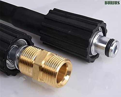 Pressure Washer Quick Connect Adapter - M22 Adapter Pressure Washer Hose Connector Kit - Brass Hose Quick Connect Set 4500 Psi Pressure Adapter - Hose Quick Connect Fittings for Pressure Washer