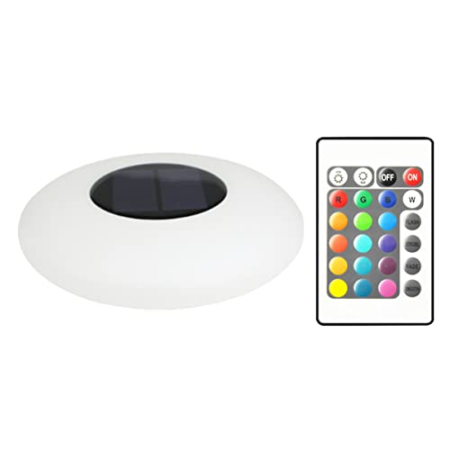 Uonlytech 2pcs Swimming Birthday Landscape Decor Lights Dish Size Decorative Valentines Light Pool Night Garden Day Pond Shape Solar Party Supplies Powered Toys Wedding Control Bath Outdoor