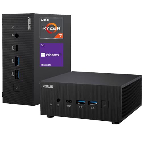 ASUS ExpertCenter Business Mini PC Desktop, AMD Ryzen 7 5800H Processor, 32GB RAM, 2TB SSD, HDMI, Display Port, RJ45, Wi-Fi 6, Windows 11 Pro, Black