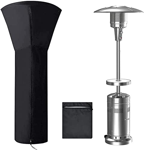 Patio Heater Covers, Outdoor Heater Cover with Waterproof Zipper and Reflective Ribbon, PU Coating & Anti-UV & Snow-proof & Dust-proof Garden Cover, 89"H x 33"D x 19"B