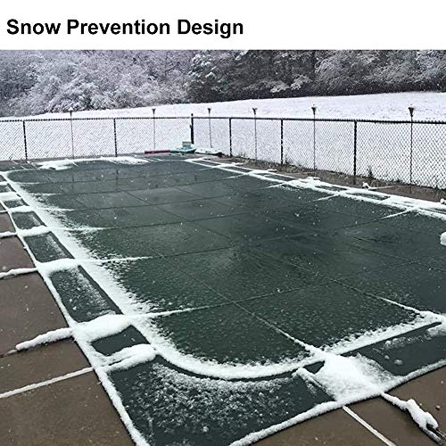 Covers Outdoor Garden Inground Pool Safety, Green Rectangle Mesh, Easy Installation, Includes All Needed Hardware (Size : 400×600cm/13×19ft)