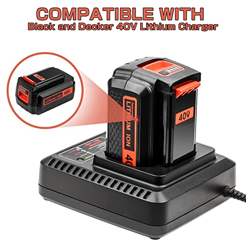 3000mAh LBX2040 Replacement Battery Compatible with Black and Decker 40V Battery Lithium-ion MAX LBX2040 LBXR36 LBXR2036 LST540 LCS1240 LBX1540 LST136W 40V Cordless Power Tools( 1 Pack 3.0Ah Battery)