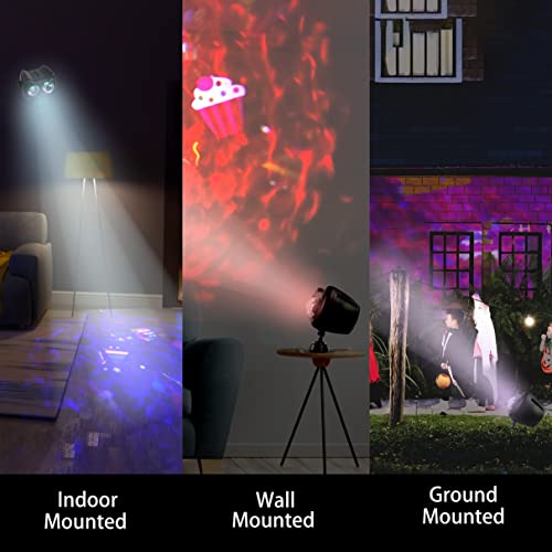 Christmas Halloween Holiday Projector Lights 2-in-1 26 HD Effects (3D Ocean Wave & 96 Patterns) Waterproof with RF Remote Control Timer for Indoor Holiday Party Home Garden Decorations (16 Slides Pro)
