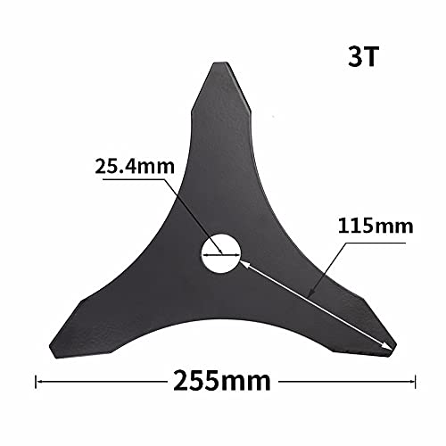 Aurorad Professional 1pc 3 Teeth Brush Cutter Blade Grass Trimmer Blade Brush Cutter Cutting Disc Garden Tools