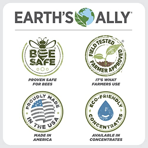 Earth's Ally Insect Control Concentrate for Plants | Safe Outdoor & Indoor Plant Insecticide, Spider Mite, Aphid & Mealybug Killer - for Organic Garden & Household Plants, 32oz Concentrate