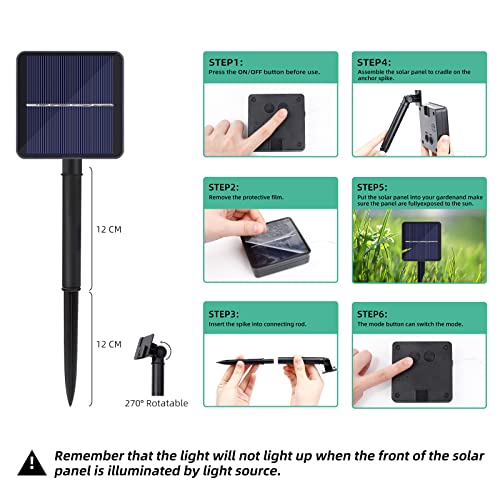 PETVAY LED Solar Rope Lights Outdoor Waterproof, 33 Ft 100 LED with 8 Flashing Modes & 800 mAh Battery, Solar Powered Outdoor String Lights for Pool Patio Garden Tree Path Camping Christmas