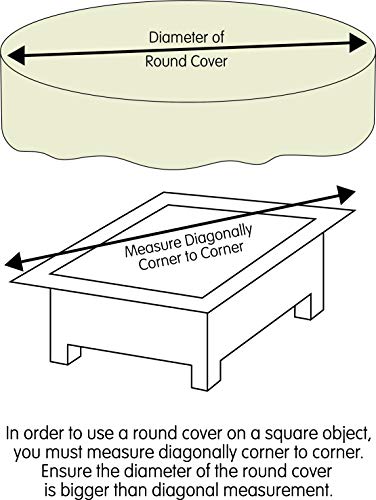 Two Dogs Designs Home and Garden 2D-FP48001 Fire Pit Cover With Level 4 UV Protection, 48-Inch, Black