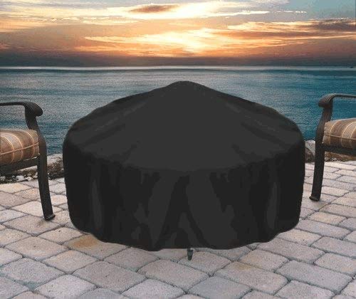 Two Dogs Designs Home and Garden 2D-FP48001 Fire Pit Cover With Level 4 UV Protection, 48-Inch, Black