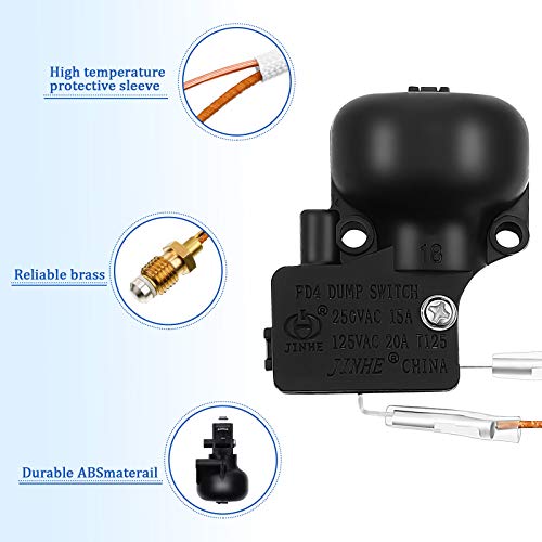 Patio Heater Repair Replacement Kit Thermocouple Part and FD4 Dump Switch for Room Garden Outdoor Heater Accessories (1 Piece)