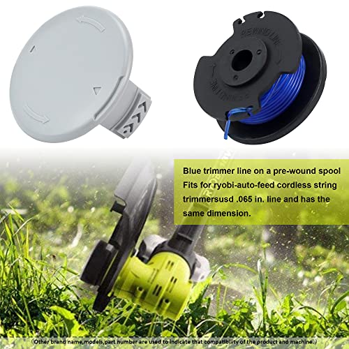 0.065" Spool Replacement fit for Ryobi AC14RL3A with 522994001 Weed Eater Spool Cap Cover fit for Ryobi One 18V, 24V, 40V Cordless Trimmers(9 Spool + 2 Cap)