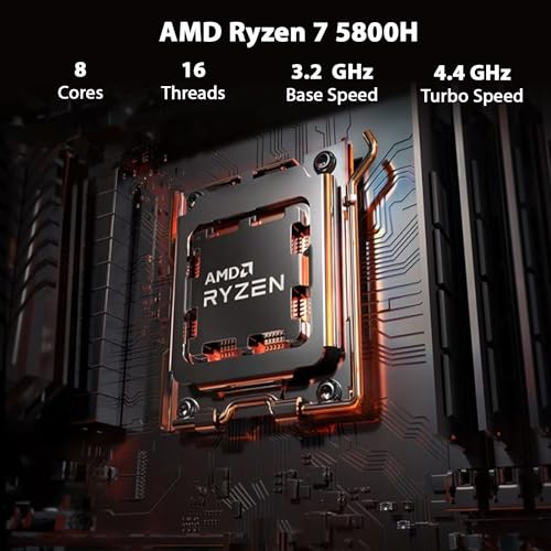 ASUS ExpertCenter Business Mini PC Desktop, AMD Ryzen 7 5800H Processor, 32GB RAM, 1TB SSD, Display Port, RJ45, HDMI, Wi-Fi 6, Windows 11 Pro, Black