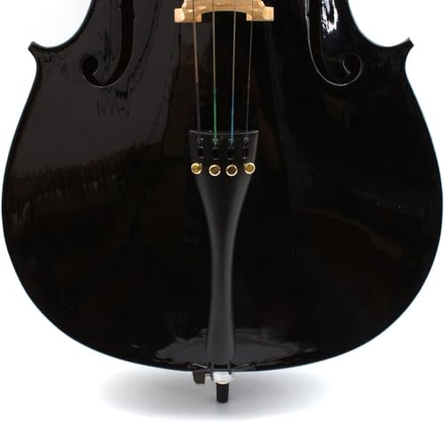 WUQIMUSC Full size Cello 4/4 Acoustic Cello Spruce Top Maple wood body Ebony Fittings with Black Bag, Bow, Rosin for Students &Kids& Adults&Beginners