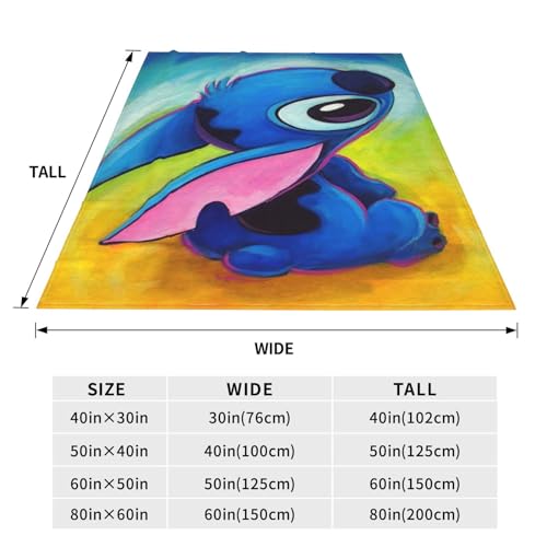 Cartoon Blanket Flannel Fleece Throw Blankets Best Friend Super Soft Cozy Warm Plush Bedding for Sofa Living Room Bedroom 50"X40"