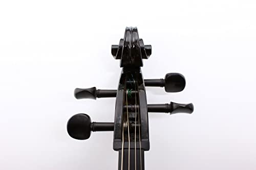 WUQIMUSC Full size Cello 4/4 Acoustic Cello Spruce Top Maple wood body Ebony Fittings with Black Bag, Bow, Rosin for Students &Kids& Adults&Beginners